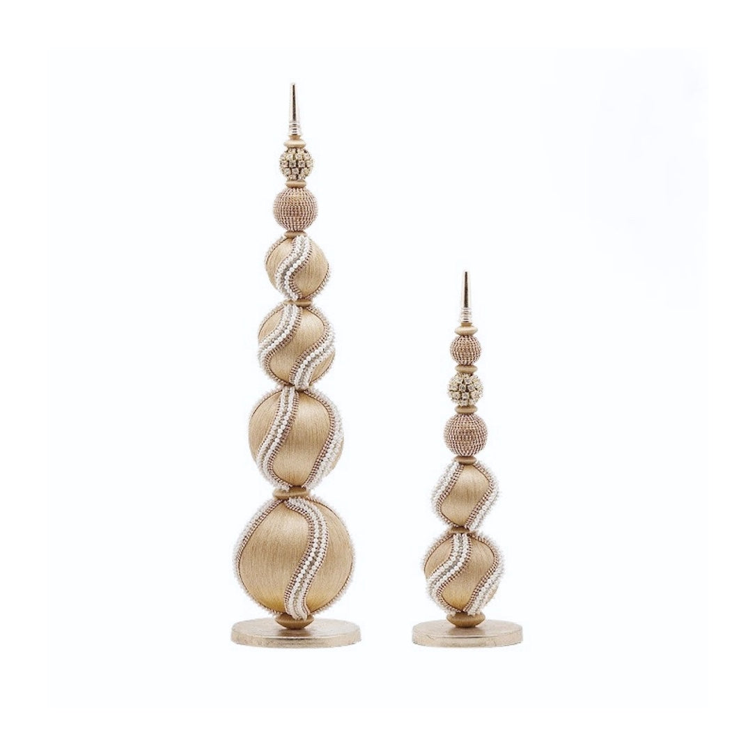 Christmas Tree Topiary Gold with Crystals & Pearls 65cm | Amiramour